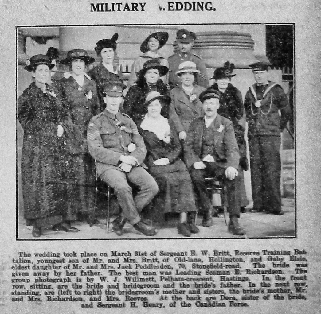 Britt, Edward W - WW1 Roll Of Honour