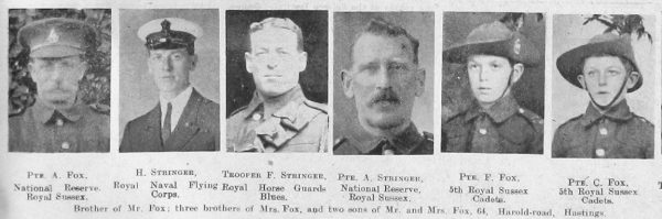 Stringer, Frank - WW1 Roll Of Honour