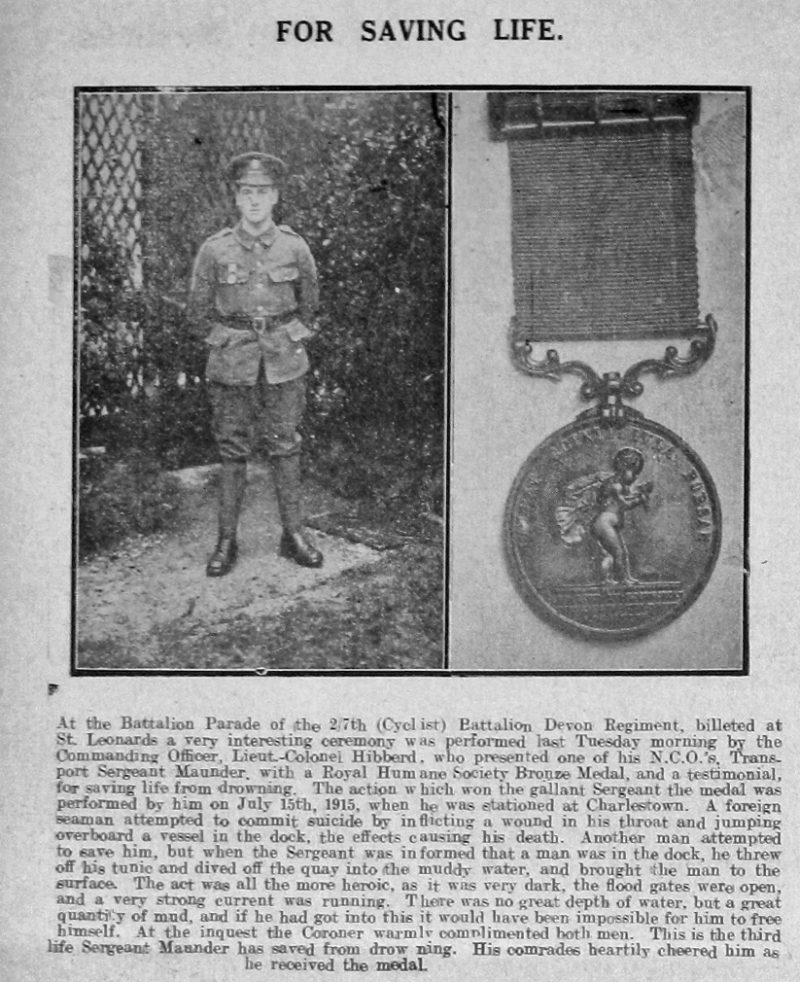 Maunder, William - WW1 Roll Of Honour