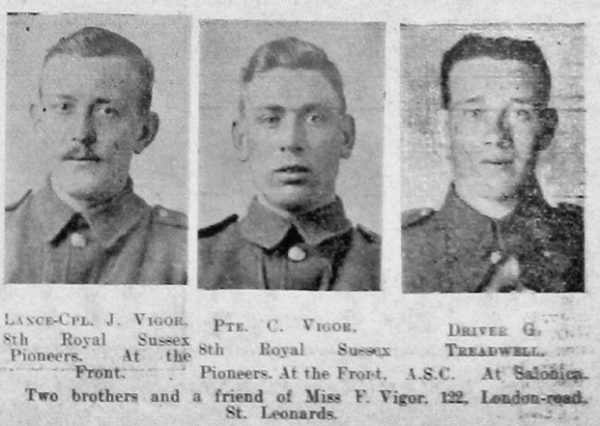 Treadwell, George - WW1 Roll Of Honour